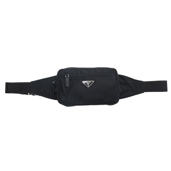Prada | Bags | Prada 2vl977 Renylon Triangle Logo Plate Nylon Waist Bag ...
